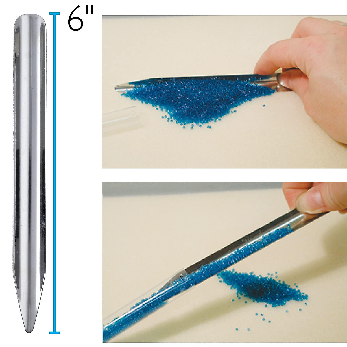 The Beadsmith ScoopEEZ – Scoops Beads with Ease – Curved Metal Tool with Pointed Tip to Pick Up Beads and Guide into Tubes – Great for Cleanup, Storage and Organization