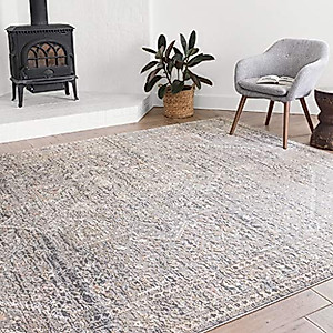Loloi II Lucia Collection LUC-01 Grey/Sunset 6'-8" x 8'-8" Area Rug
