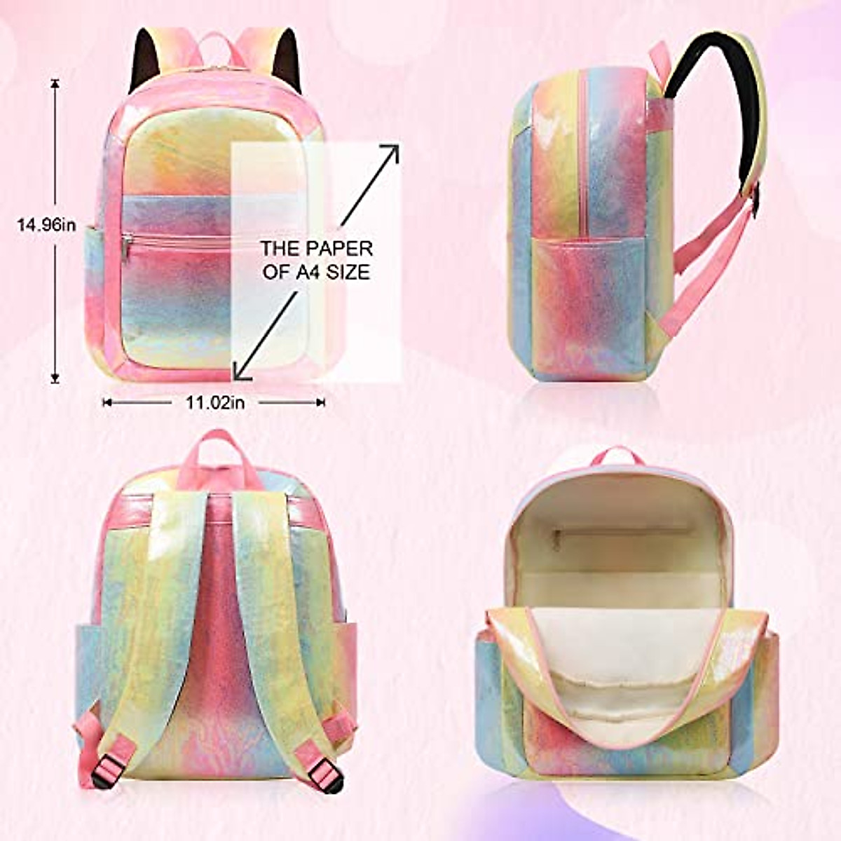 Ouryec Toddler Backpack for Girls Kids,Preschool Bookbag School Backpack for Kindergarten Elementary,Ideal Girls Classic School Backpack