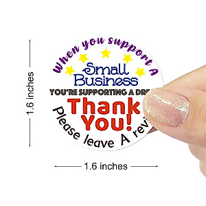 Thank You Support A Small Business Stickers,Thank You Stickers,Handmade Stickers,Small Shop Stickers,Envelopes Stickers for Small Business, 500 Labels Per Roll