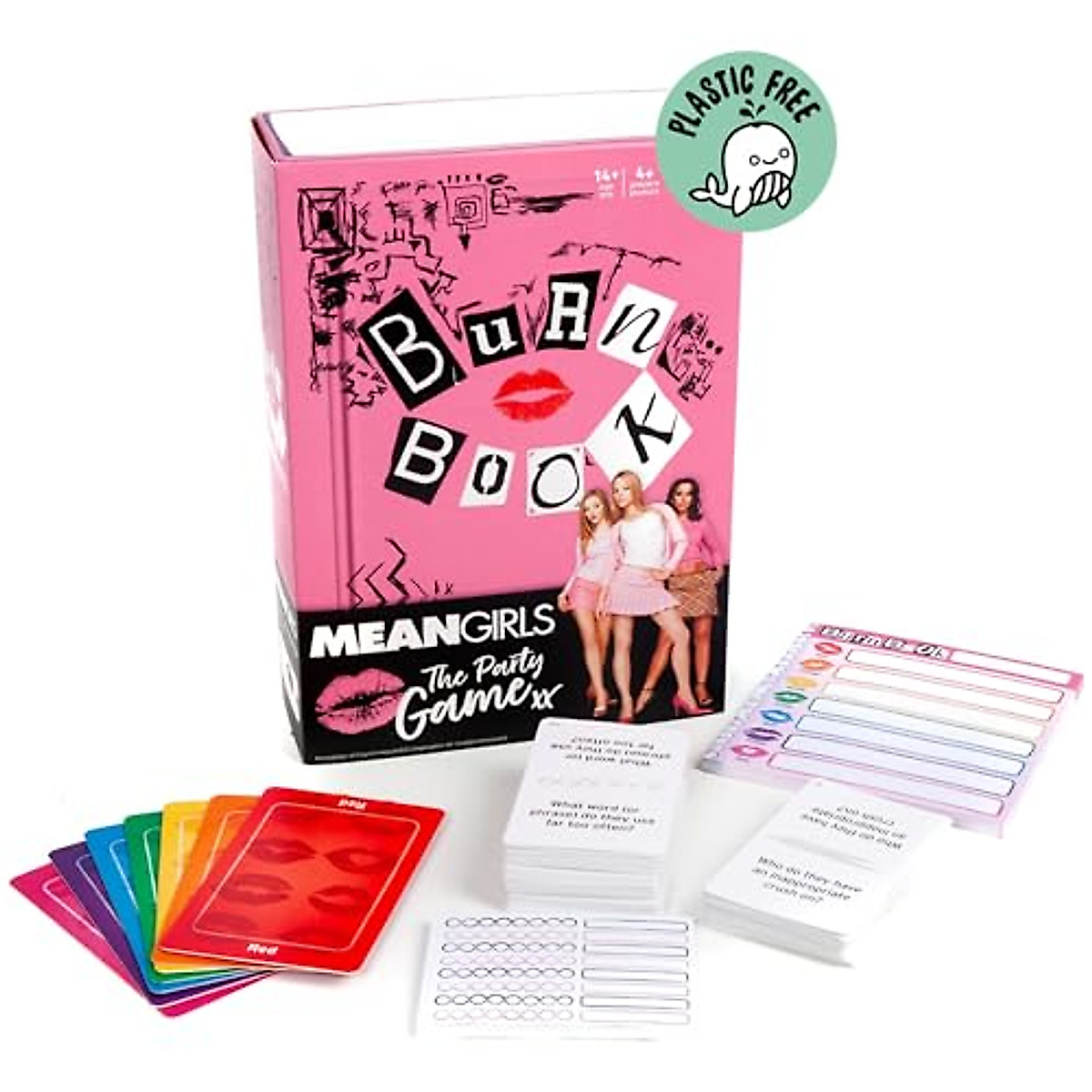 Mean Girls Burn Book Party Card Game Family Board Game Based on The Comedy Movie, for Adults and Teens Ages 14 and up