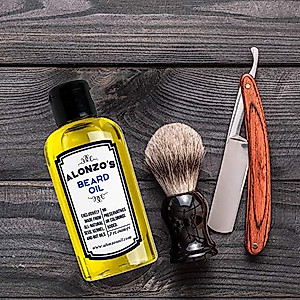 Alonzo's Sensational Shave - Beard Oil for Men (1-Pack, 2 Oz Bottle) All-Natural Beard Conditioner and Softener - Helps Promote Healthy Beard Growth - Lightly Scented