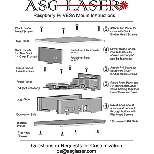 ASG Laser Vesa Mount for Raspberry Pi 4, 3 & 2