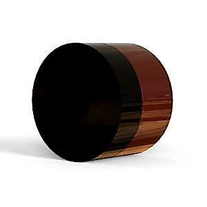 4 oz Amber Plastic Cosmetic Jars Leak Proof Container with Black Lid for Cream, Lotion, Powder, ointment, Beauty Products etc, 6 Pcs.