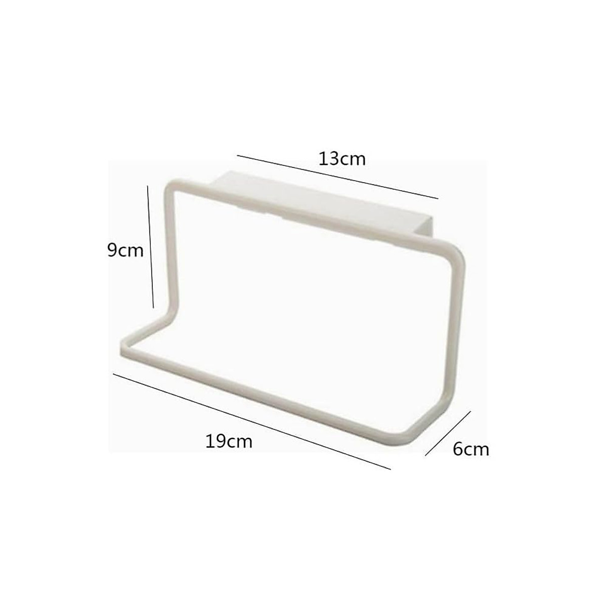 4 Pcs Plastic Over Kitchen Cabinet Towel Bar Rack, Hang on Inside or Outside of Doors, Storage and Organization for Hand and Dish Towels, Tea Towels