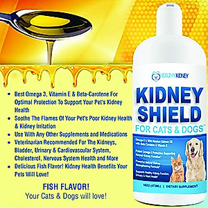 Dog and Cat Kidney Support, Canine Feline Renal Health Support Supplement For Normal Kidney Function, Creatinine, Detox, Urinary Track Cleansing, Best Kidney Stuff, Improve Pets Alive an Kidney Health