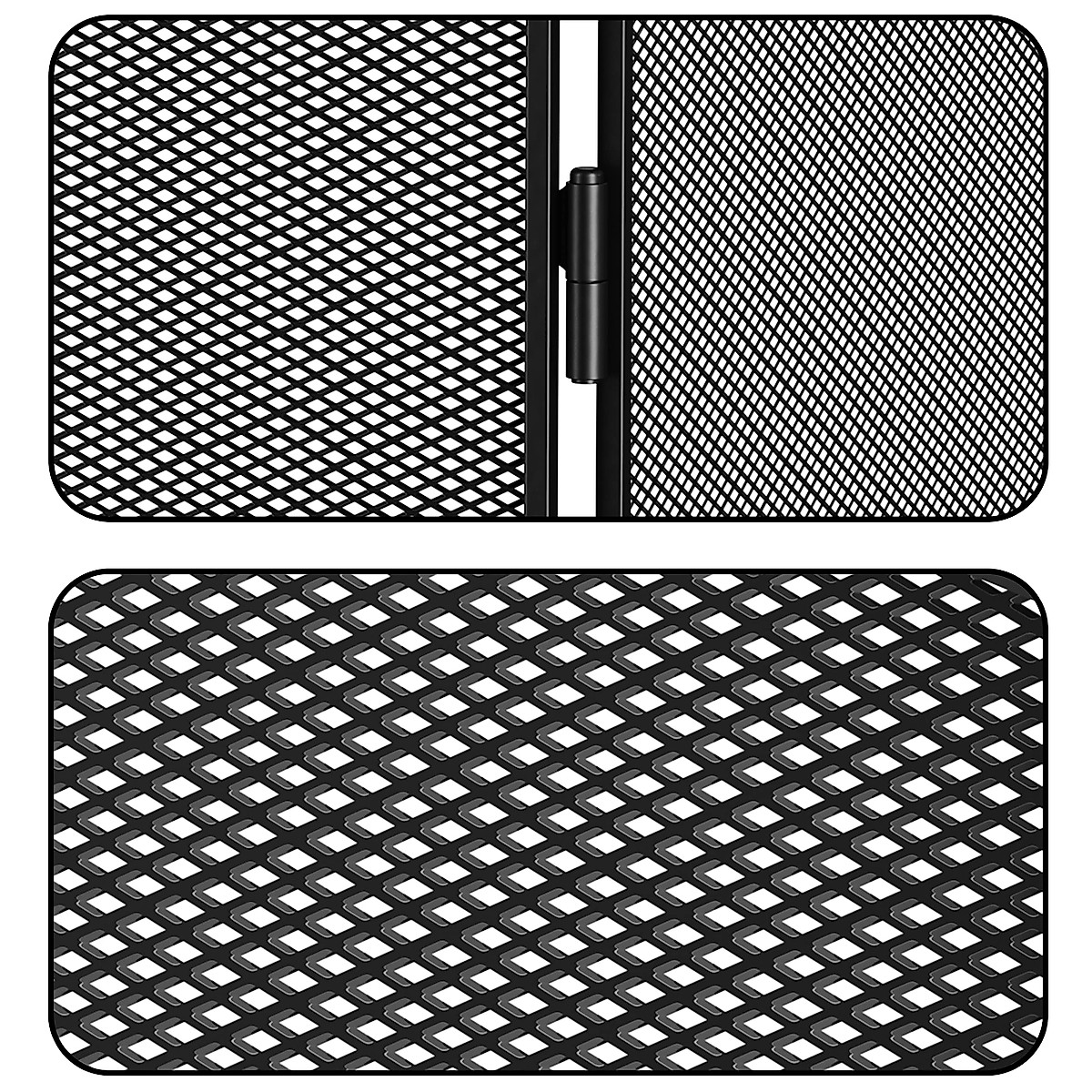 Fire Beauty 3-Panel Metal Fireplace Screen for Fireplace Fire Spark Guard Grate for Living Room Home Decor (32" x 52")