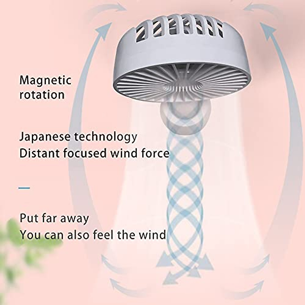 Handheld Fan with Magnetic Base, Mini Personal Fan with 2200mAh Battery, 3 Speed with 2-8 Hours Operated Portable Fan, Mini/Micro USB Rechargeable Fan for Kids, Grils, Woman and Man, for Summer Travel Outdoor