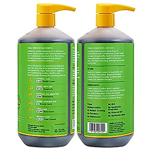 Alaffia Sensitive Skin Body Wash Pack, Everyday Coconut Body Wash for Men & Women, Natural Body Wash with Plant Based Ingredients, Coconut Oil, Coffee, Vitamin E, Purely Coconut (2 Pack-32 Fl Oz Ea)