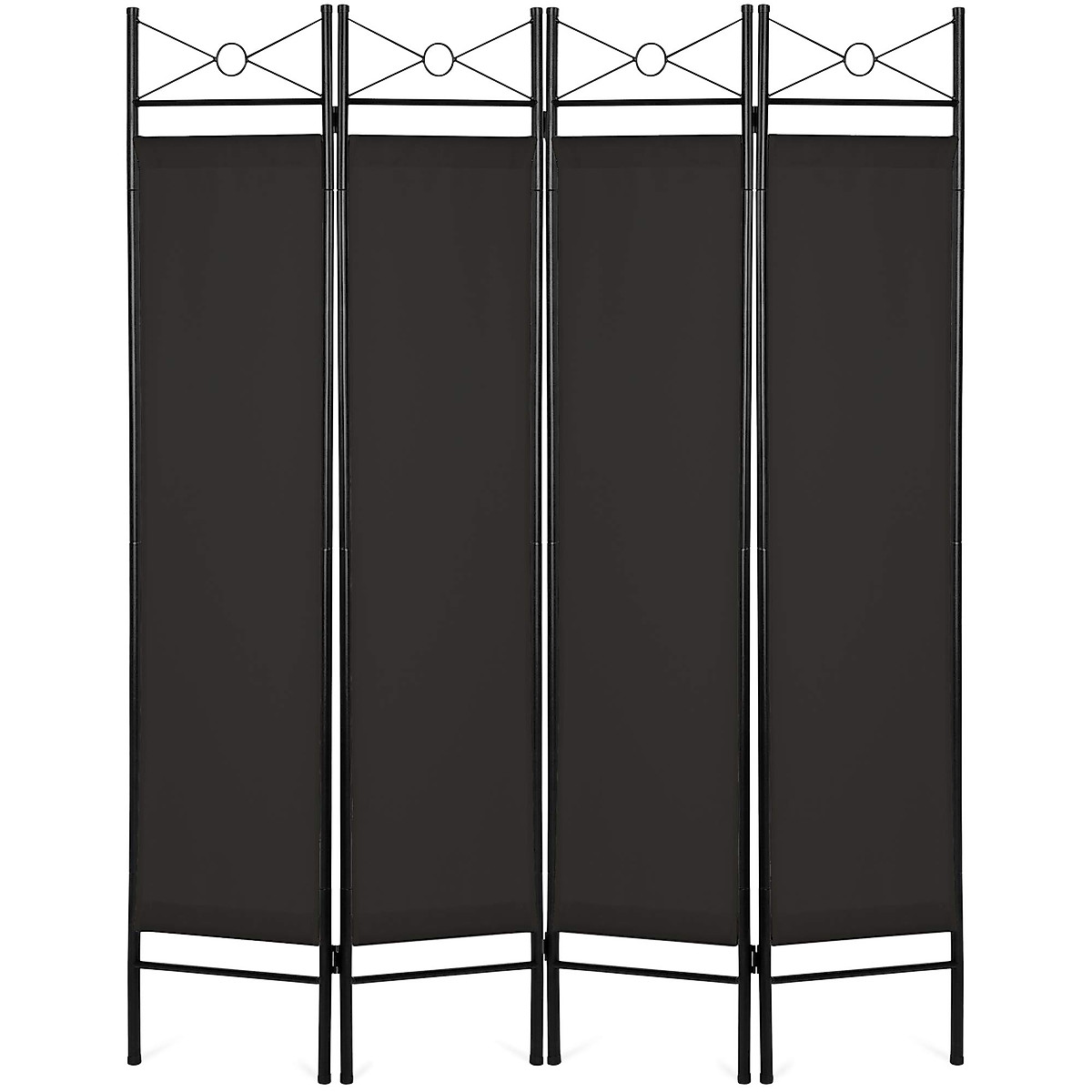 Best Choice Products 6ft 4-Panel Folding Privacy Screen Room Divider Multipurpose Decoration Accent for Bedroom, Bathroom, Office, Salon, Shade w/Steel Frame, Lightweight Design - White