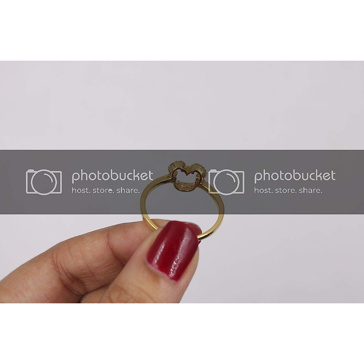 dazzlingjewelrycollection 0.25TCW Mickey Mouse & Minnie Mouse Round Swarovski Cubic Zirconia 14k Yellow Gold Over Sterling Silver Engagement Ring for Women's