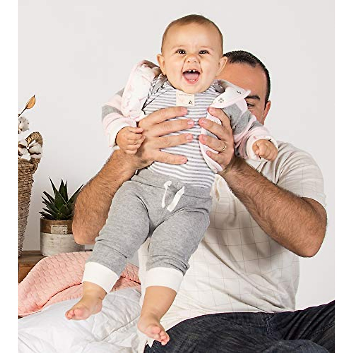 Burt's Bees Baby baby girls Sweatshirts, Lightweight Zip-up Jackets & Coats, Organic Cotton Hooded Sweatshirt, Blossom Abc, 6 Months US