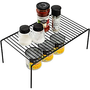 ARCCI Kitchen Cabinet Shelf Organizer Set of 6, Medium (13 x 9.4 inch) Rustproof Metal Wire Pantry Storage Shelves, Dish Plate Racks for Cabinets, Freezer, Counter, Cupboard Organizers and Storage