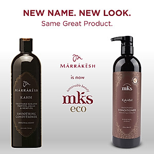 MKS eco Kahm Smoothing Conditioner, Original Scent - 25 fl oz - Detangle, Moisturize & Repair Hair - With Moroccan Argan Oil, Hemp Seed Oil & Vegetable Keratin Protein - Vegan, Cruelty Free