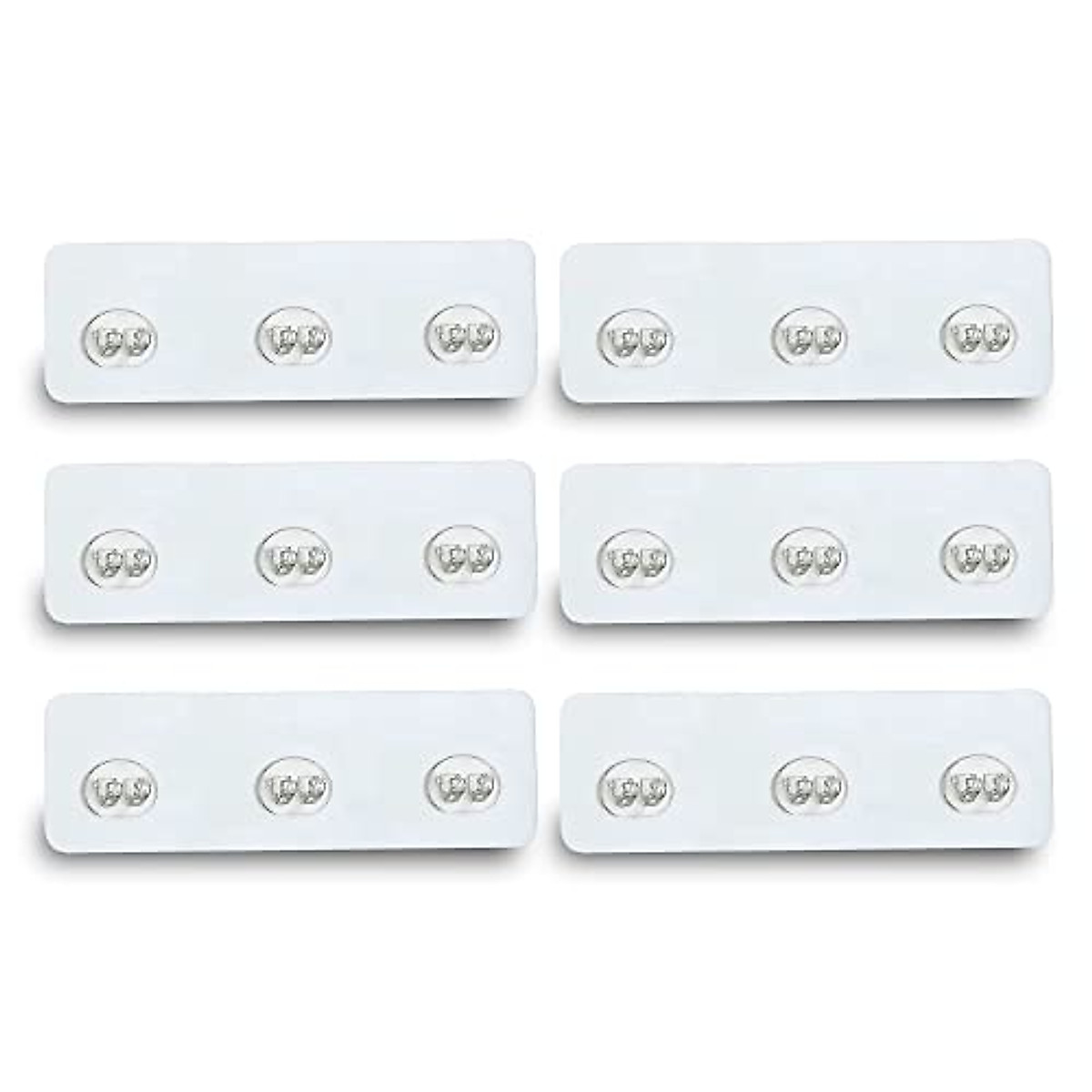 XLQADV Replacement 6 Pcs Adhesive Hooks Sticker for Shower Caddy Basket Shelf SUS304 Stainless Steel (Transparent, S)
