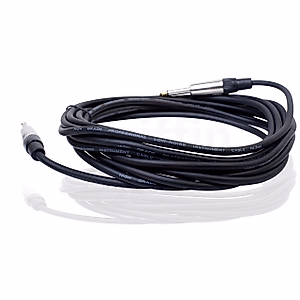 Guitar Cables (10 Pack) Instrument Cord by FAT TOAD | 24 AWG Patch Conductor for Electric Guitar, Bass, Amplifier, Speaker, Keyboard & Recording Studio | Shielded 20FT 1/4 Inch Gold Straight-End Wires