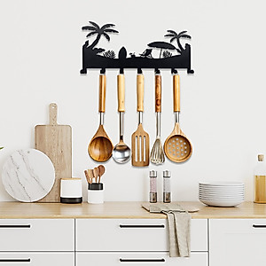 Wall Mounted Key Rack | Metal Key Rack Hook Organizer | Metal Key Organizer with 7 Hooks Wall Decoration for Front Door, Hallway, Kitchen, Office