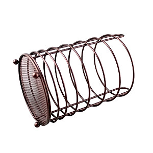 Dependable Industries inc. Essentials Kitchen Cutlery Holder Utensil Caddy Mesh Bottom (Bronze)