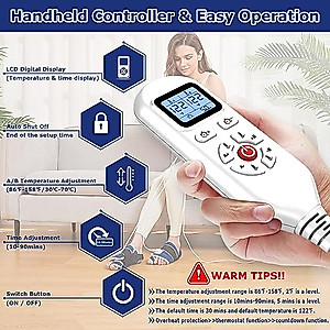 CAMECO 1 Pair Heating Pad Bunion Correctors for Women & Men, Upgraded Heated Big Toe Separator Spacer Straightener for Hallux Valgus, Bunion Pain Relief Splint Hammer Foot Brace Day & Night Support