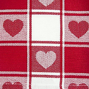 DII Valentine's Day Tablecloth Check Collection, Tablecloth, 60x84, Checkered Hearts