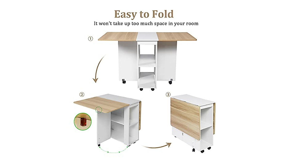 VANSPACE Folding Dining Table for Small Spaces | Space-Saving & Versatile