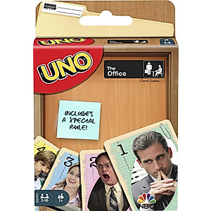 Mattel Games ​UNO The Office Card Game for Teens & Adults for Family or Game Night with Special Rule for 2-10 Players