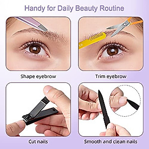 Tweezer Set with Nail Clippers, MORGLES Tweezers Set, Professional Nail Clippers and Tweezer Kit for Women and Men with Leather Travel Case, 9 Pack