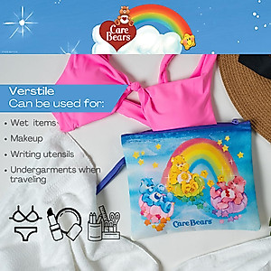 Franco Collectibles Care Bears Classic Beach/Pool Waterproof Swimsuit, Makeup, Toiletries Pouch, (Officially Licensed Product)