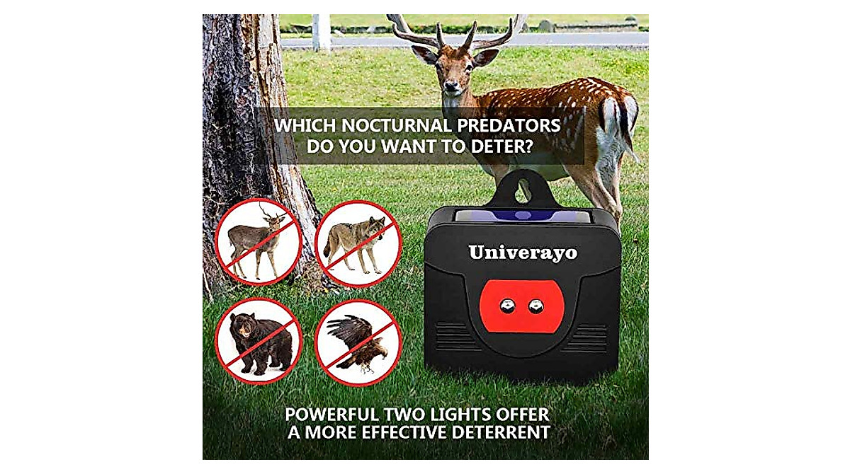 Univerayo Predator Deterrent Lights - Solar Powered Solution