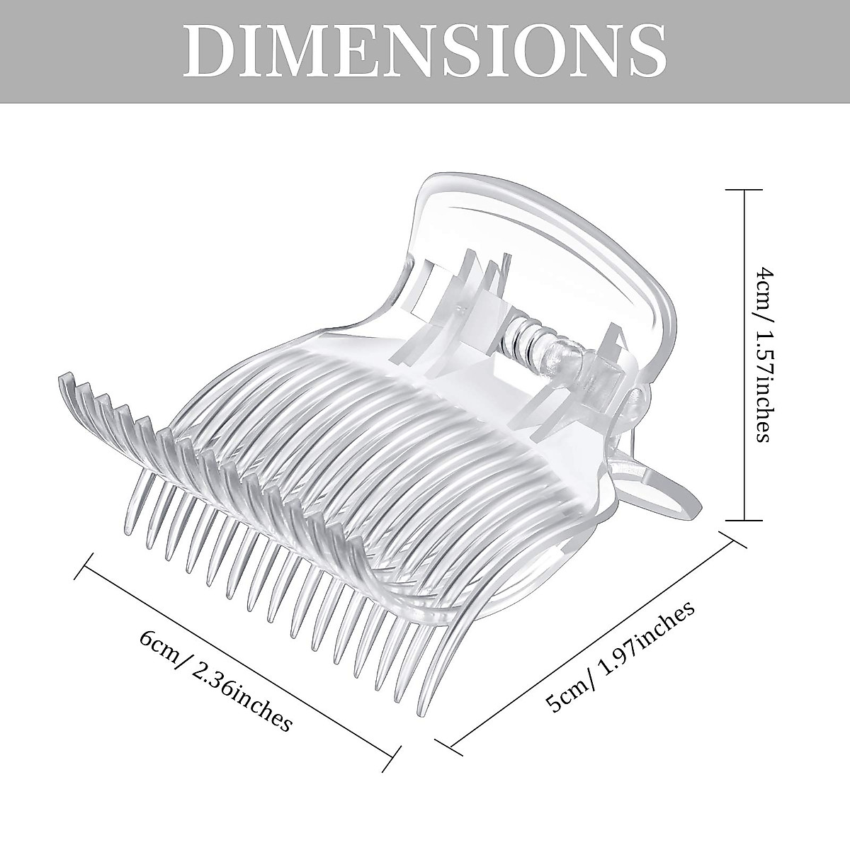 Syhood 12 Piece Hot Roller Clips for Women Girls Hair Curler Claw Clips Replacement Roller Clips Transparent (6 x 5 x 4 cm or 2.36 x 1.97 x 1.57 inch)