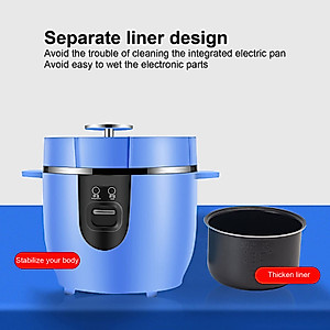 DEPILA 2L Car Mini Rice Cooker for Truck RV Marine Travel, 24V Rice bucket