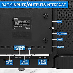 32-inch 728p HD DLED Television - Hi-Res Flat Screen Monitor TV with HDMI, RCA, Multimedia Disk Combo, Headphones, Full Range Stereo Speaker, Mounts on Wall, Works w/Mac PC, Includes Remote Control