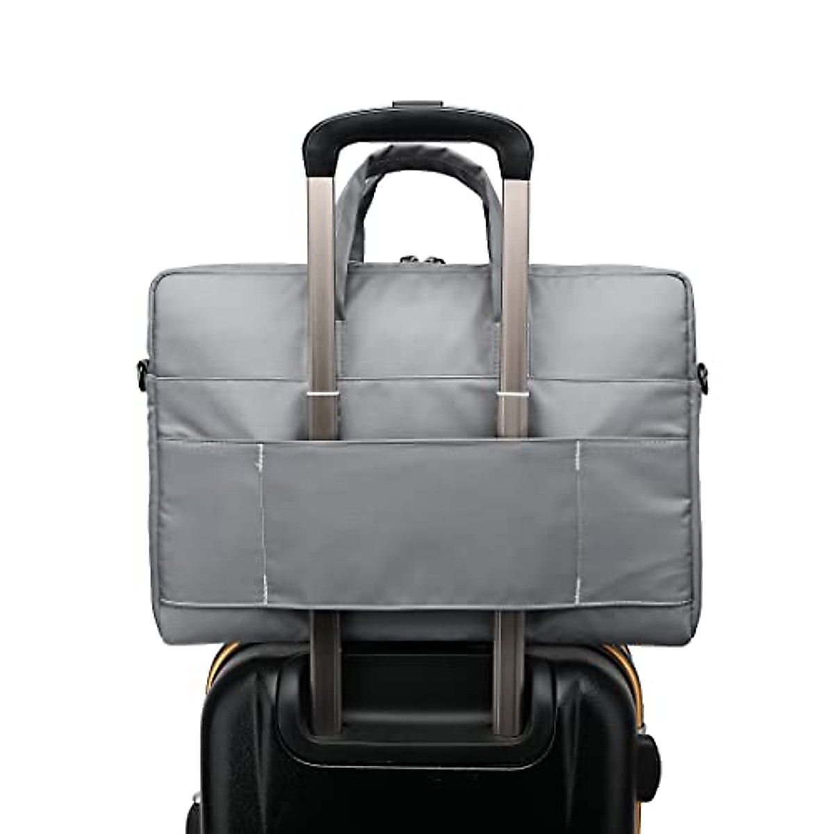 canvaslife Pattern 15 inch Canvas Waterproof Laptop Shoulder Messenger Bag for 14 inch to15.6 inch Laptop 15 Laptop Case (grey)