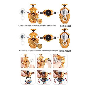 PWTAO Bey Battling Top Burst Launcher Grip Toy Blade Set Game Storage Box 12 Spinning Top Burst Gyros 2 Launchers Combat Battling Game with Storage Case Great Birthday Present for Boys Children Kids…