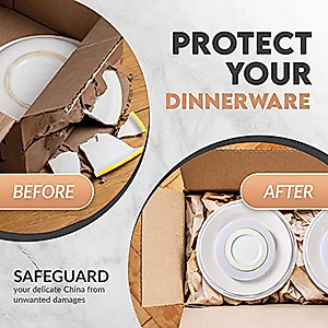 Felt Plate China Storage Dividers Dish Protectors 48 Pack White Extra Large Thick and Premium Soft (White, Round)