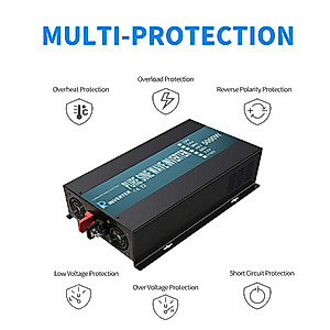 WZRELB Pure Sine Wave 5000W (10000W Surge) 24V Power Inverter DC to AC Power - Solar, RV, RBP-S500024