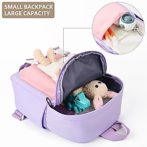 LMDO Kindergartens, Cute Mini of Preschool Kids Backpack With Detachable Animal Of Bunny And Bear For Girls