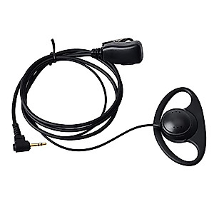 UAYESOK 2.5mm Walkie Talkie Earpiece with Mic PTT, 1 pin D Shape Headset for Motorola Talkabout T200 T200TP T260 T402 T460 T465 T600 T800 T6500 MR350R MS350R Two Way Radio(2 Pack)