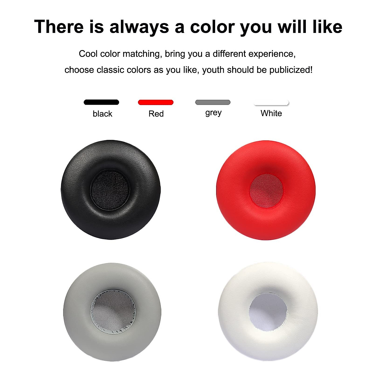 Replacement Earpads Ear Pads Ear Cushion Cover Compatible with JBL Synchros E40BT E40 T450 Headphones (Black)