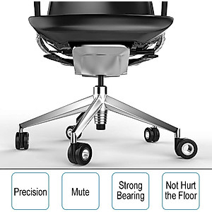 Office Chair Caster Wheels (Set of 5) Safe for All Floors Including Hardwood Double Wheels Style with Screwdriver Heavy Duty 650 lbs Total Capacity