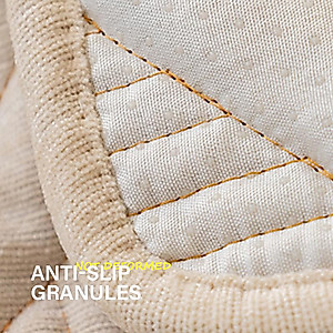 KCCRHIN Solid Color Sofa Cover 3 Cushion Chenille Couch Cover Sectional Thickened Non-Slip Sofa Slipcovers Modern Style Sofa Cushion Covers L/U Shape for Dogs Washable,Blue,70 * 70cm/27.6 * 27.6in