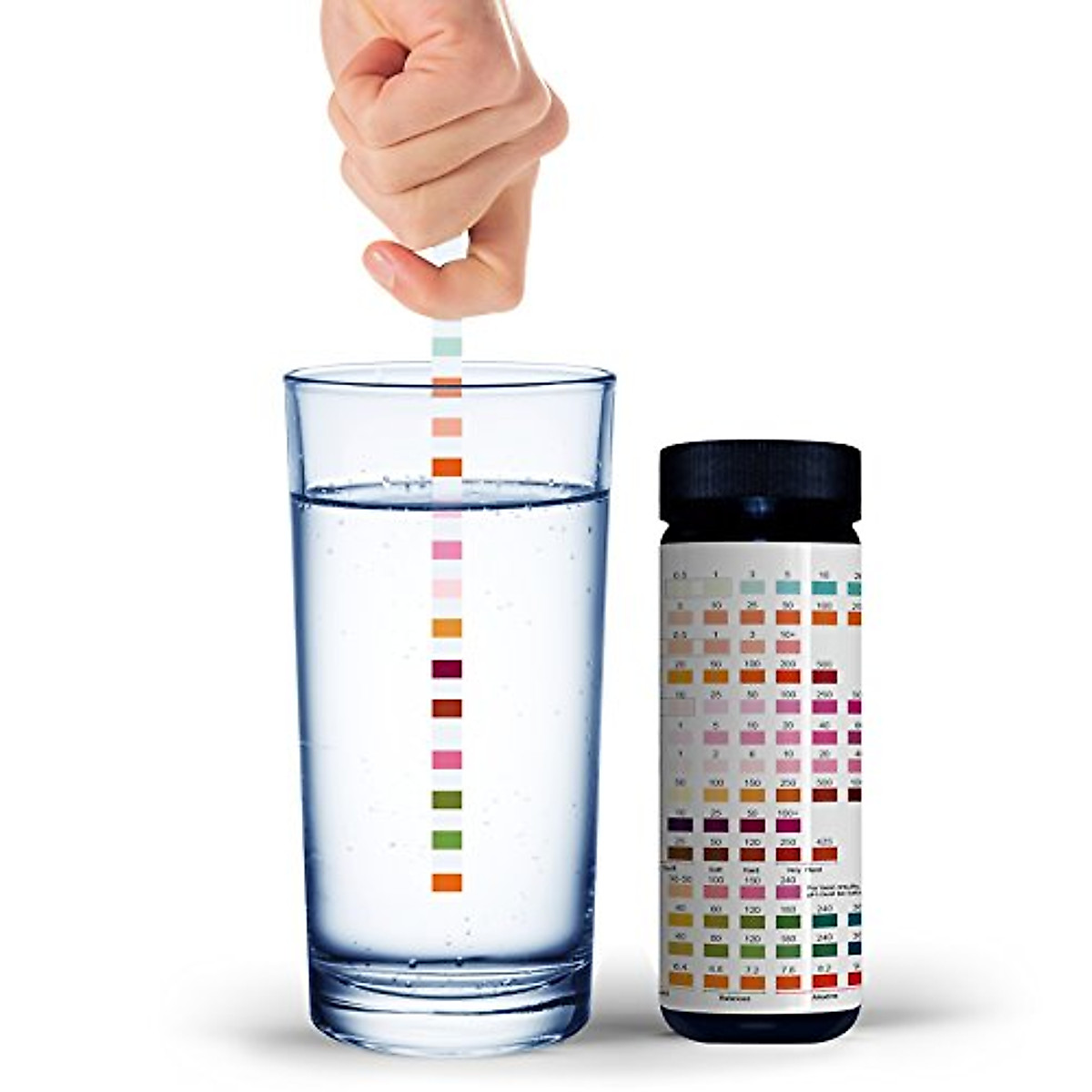 Swiss Labs 14 in 1 Drinking Water Test Kit,100 Strips For Easy Home Testing With Fast & Accurate Results, IMPROVED SENSITIVITY With Low Range Detection for Lead, Fluoride, Mercury, Iron and Copper +
