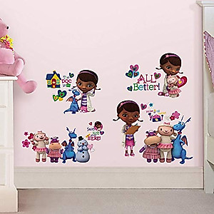 RoomMates RMK2280SCS Doc Mcstuffins Peel and Stick Wall Decals 10 inch x 18 inch