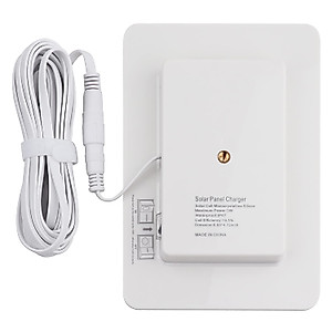 UYODM 3W Solar Panel Compatible with SimpliSafe Outdoor Security Camera, IP66 Weatherproof &11.5ft Micro USB Charging Cable with Adjustable 360 °Aluminum Alloy Wall Mount (White)