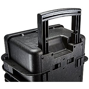 Amazon Basics Large Hard Rolling Camera Case, Solid, Black, 22"L x 14"W x 9.8"H