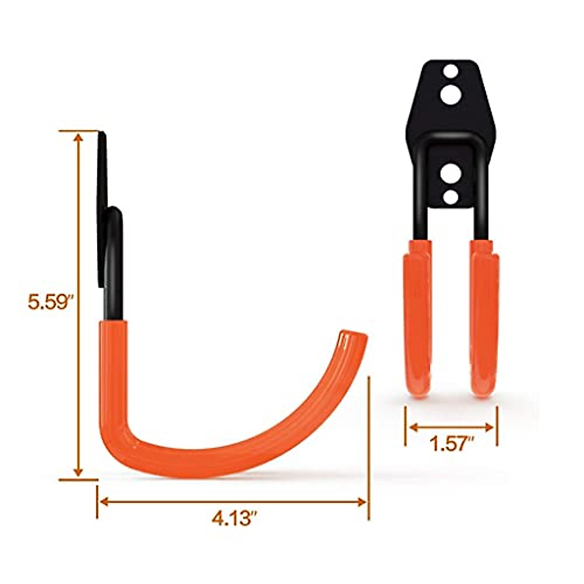 zoele Wall Mount Baby Stroller Hanger, Baby Stroller Rack Holder, Baby Stroller Wall Hook, Garage Power Tool Hanger Wall Hook, Steel Garage Tool Storage Organizer Utility Hooks (Orange)