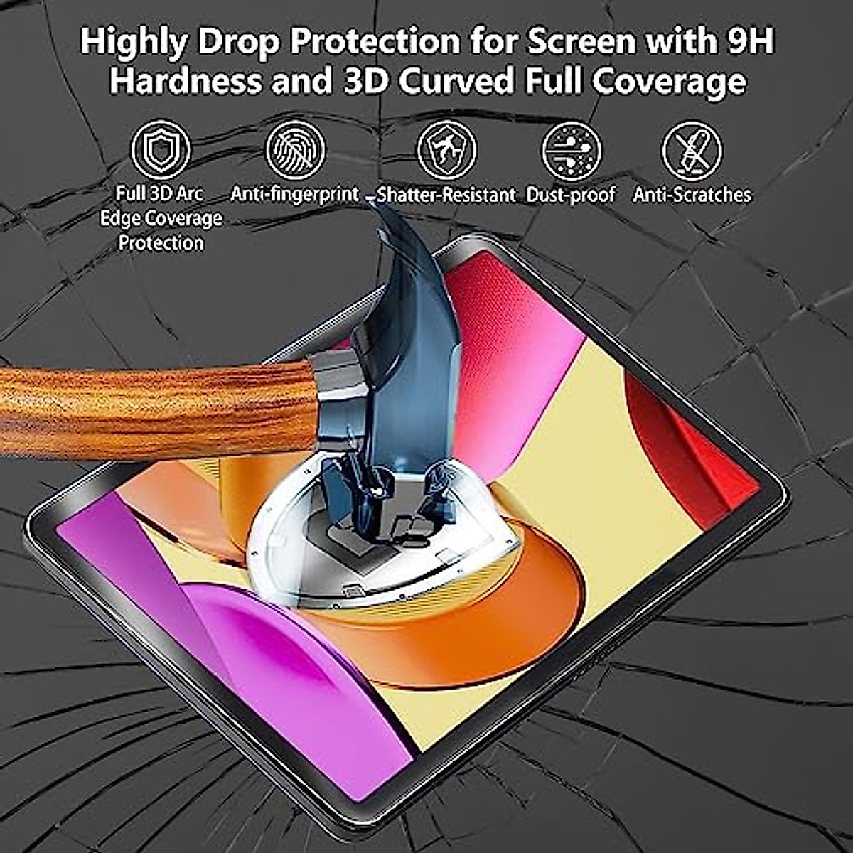 Aircawin Screen Protector for 11'' Amazon Fire Max 11 2023, 2 Pack 9H Tempered Glass Film for Fire Max 11,(Face ID&Fire Max 11 Stylus Pen Compatible),HD Clear,Bubble Free,Scratch-Proof,Case Friendly