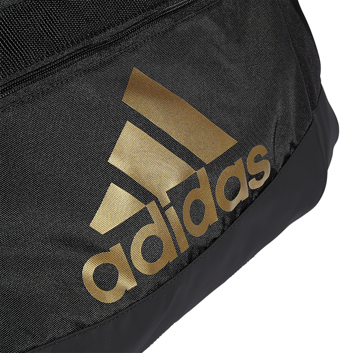adidas Unisex Defender 4 Small Duffel Bag, Black/Gold Metallic, One Size