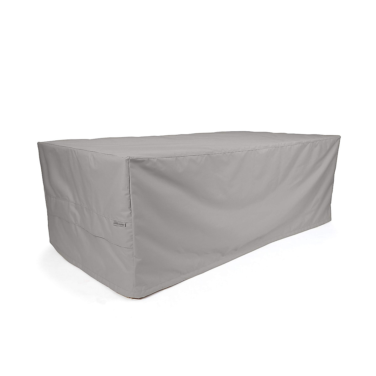 Covermates Rectangular Dining Table/Chair Set Cover - Heavy-Duty Polyester, Weather Resistant, Drawcord Hem, Patio Table Covers, Full Table 72W x 42D x 35H, Ripstop Grey