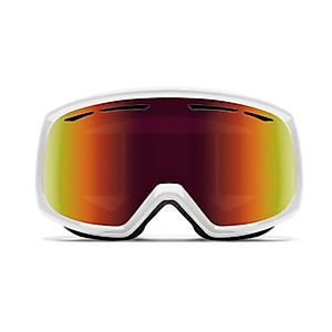 SMITH Women's Drift Snow Goggles White/Red Sol-X Mirror